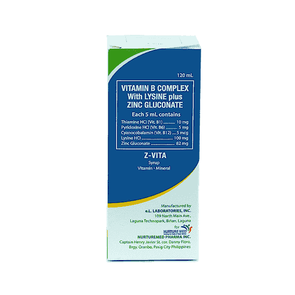 Z-VITA Syrup 120mL price in the Philippines | MedsGo Pharmacy